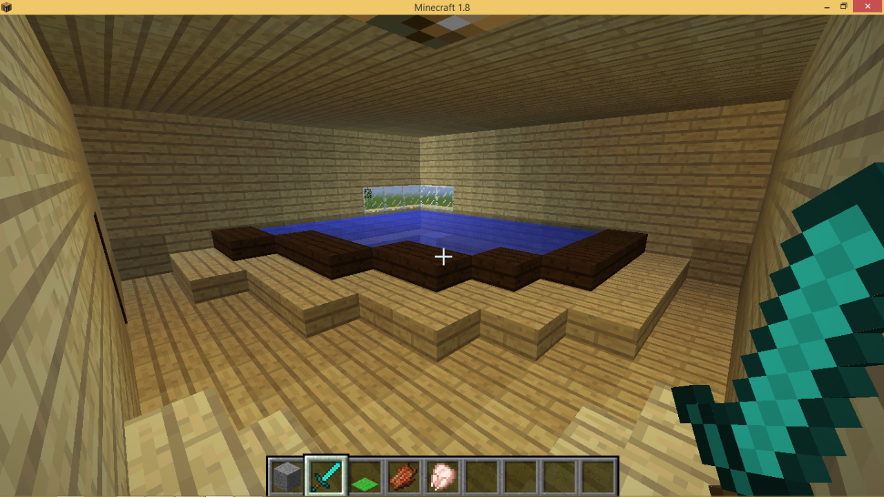 Modern House with Sport Courts (football & Basketball) Minecraft Map