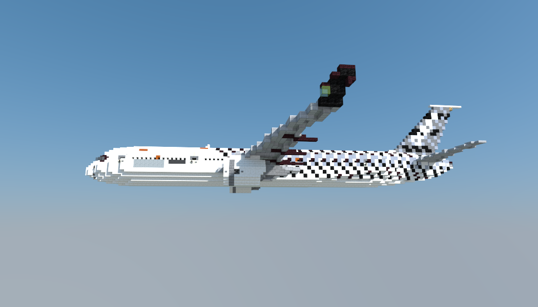 Airbus A350-900 XWB "Carbon livery" Minecraft Map