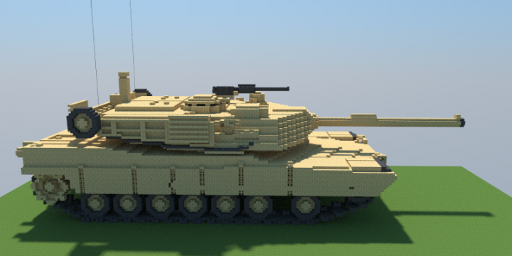 M1A2 Abrams tank 10:1 scale Minecraft Map