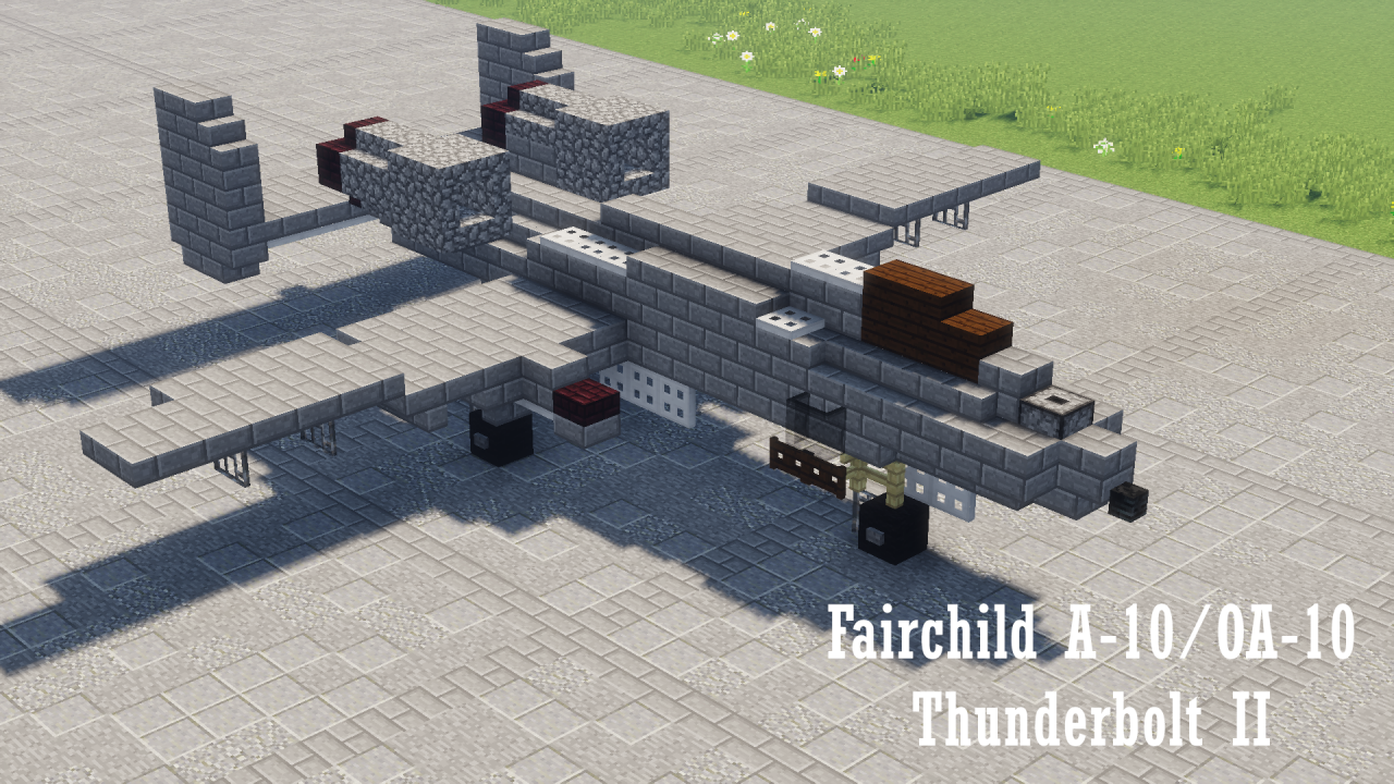 Fairchild Republic A-10/OA-10 Thunderbolt II / Warthog II Minecraft Map