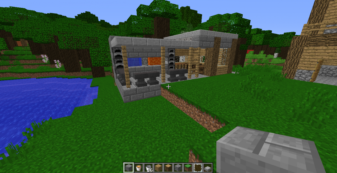 Cute two player survival base Minecraft Map