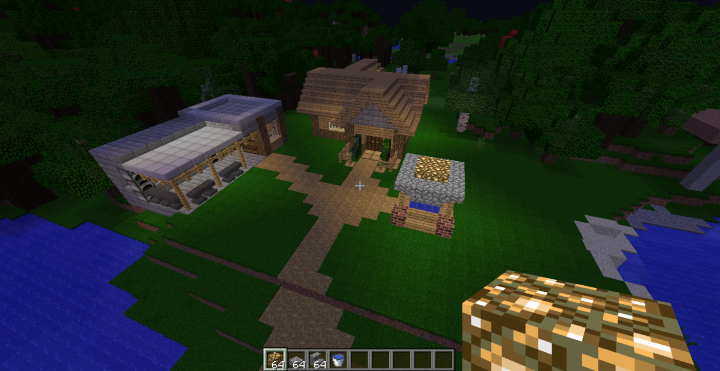 Cute two player survival base Minecraft Map