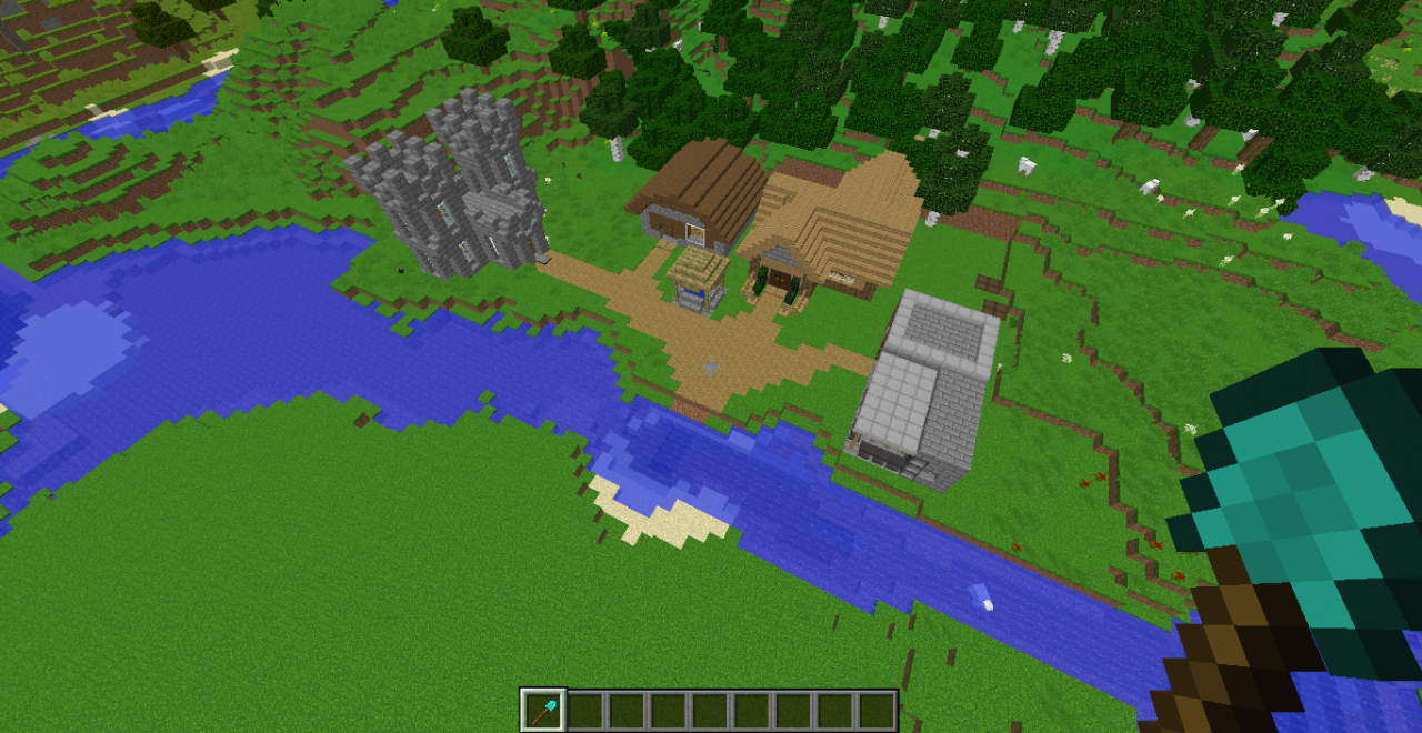 Cute two player survival base Minecraft Map