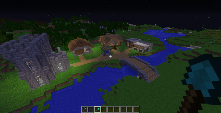 Cute two player survival base Minecraft Map