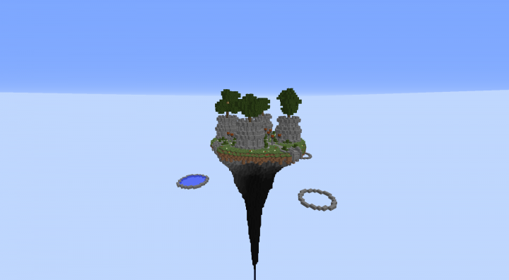 Sky island spawn area. Minecraft Map