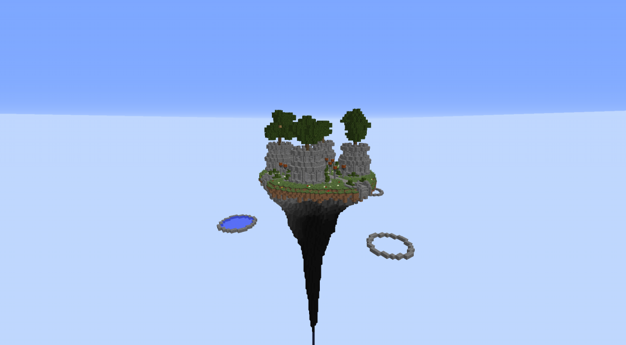 Sky island spawn area. Minecraft Map
