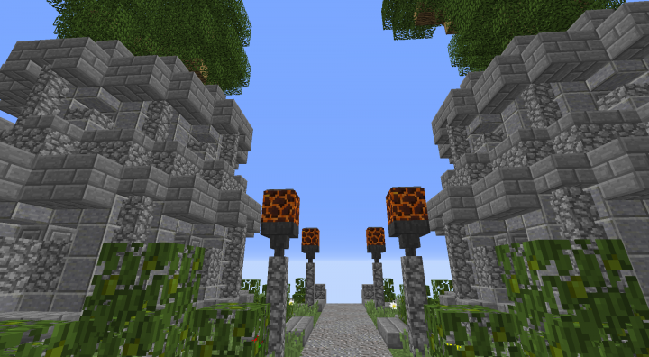 Sky island spawn area. Minecraft Map