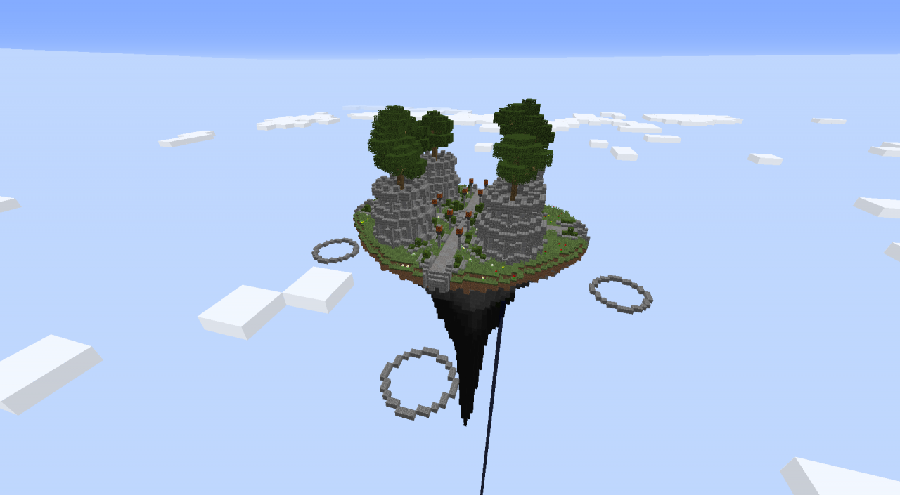 Sky island spawn area. Minecraft Map