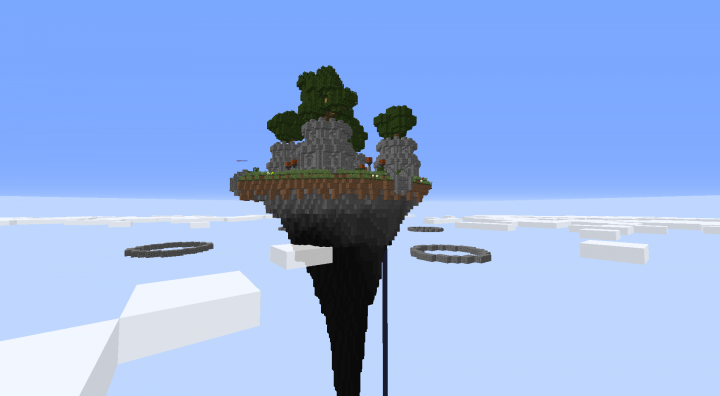 Sky island spawn area. Minecraft Map