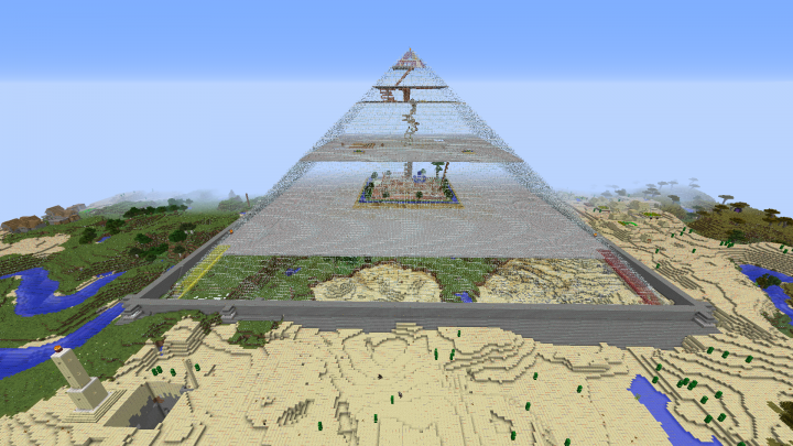 massive glass pyramid Minecraft Map
