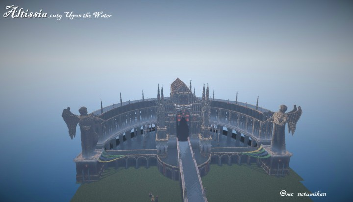 Gate of Altissia,city upon the water in minecraft from FF15(FFXV ...