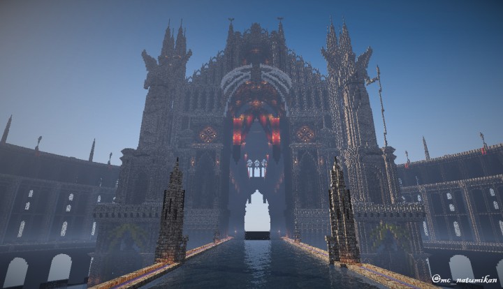 Gate of Altissia,city upon the water in minecraft from FF15(FFXV ...