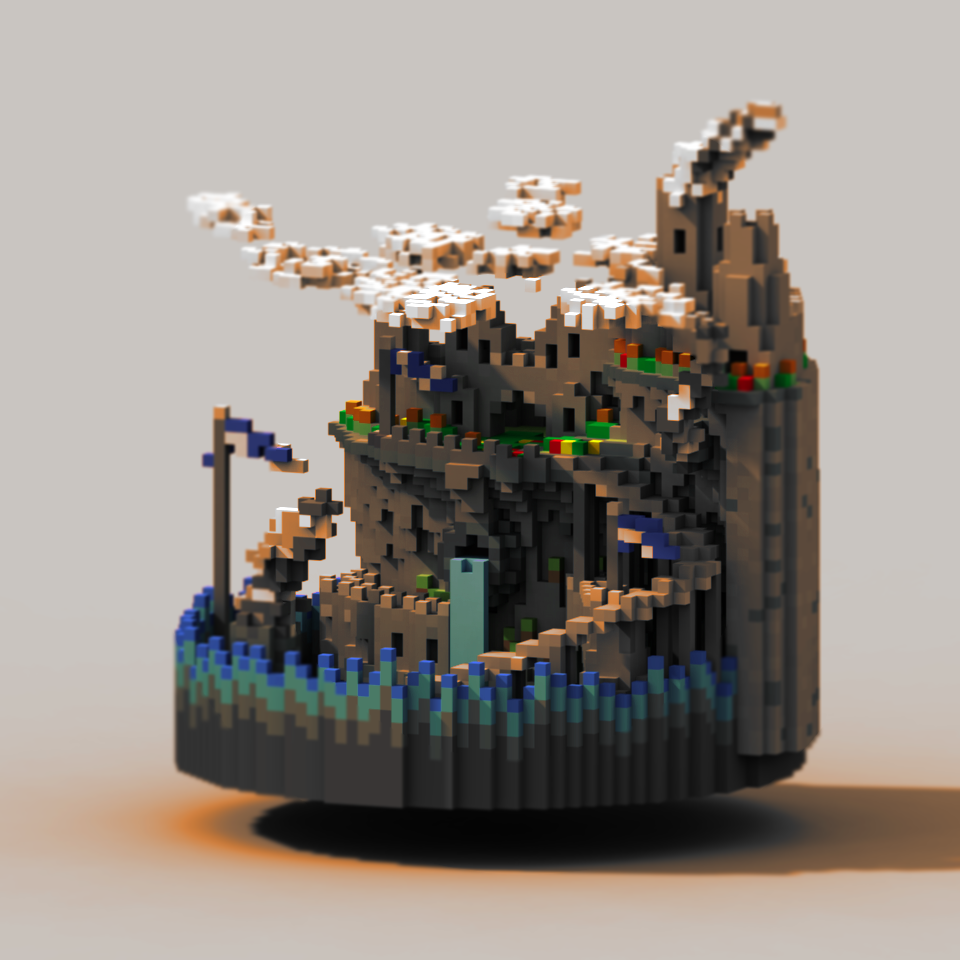 50 x 50 Plot Build (Industrial Castle) Minecraft Map