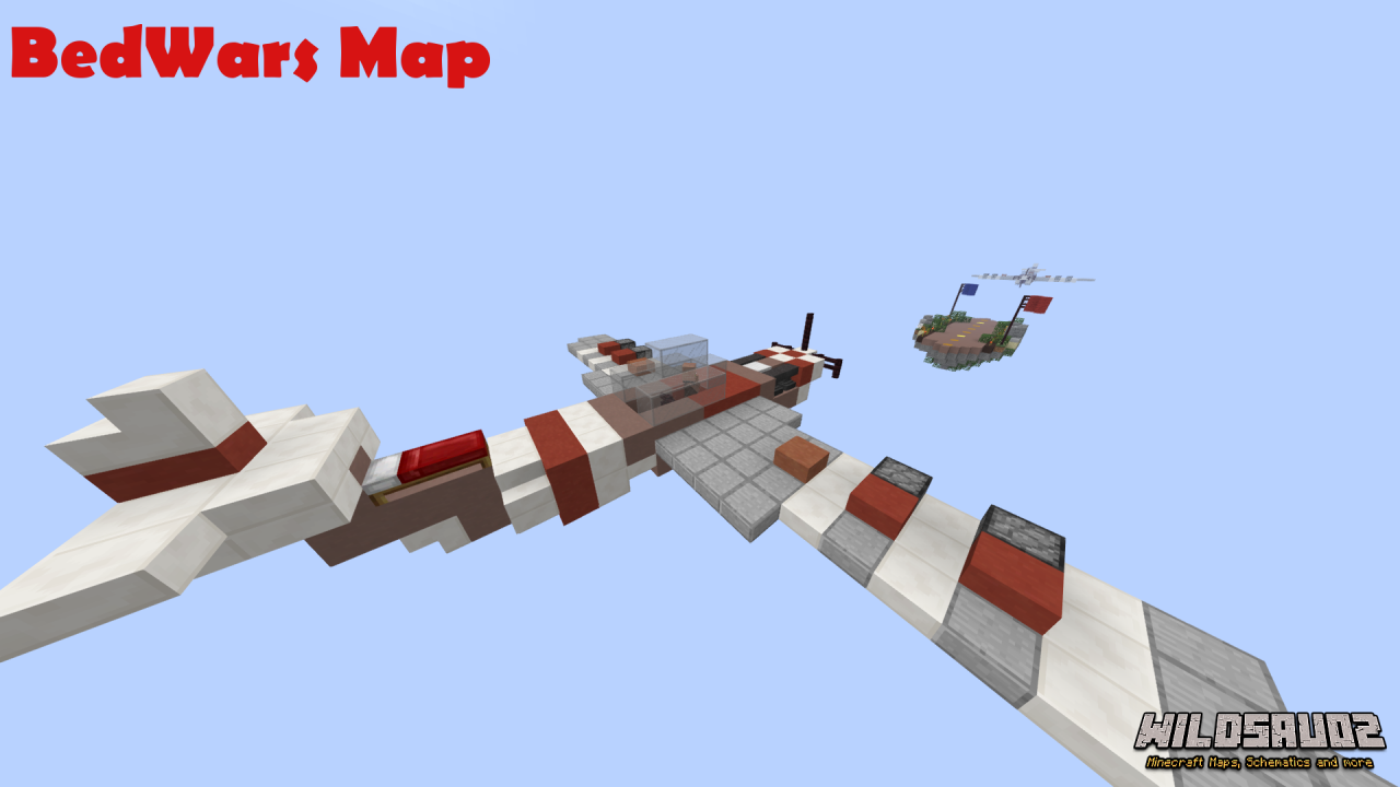 BedWars Plane MAP+SCHEMATIC Minecraft Map