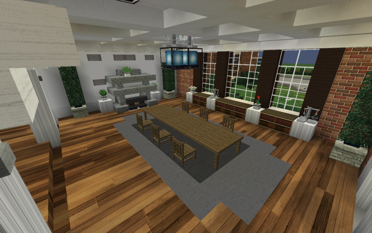 One Story Brick Mansion Minecraft Map