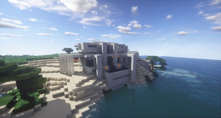 Modern Stone Mansion Minecraft Map