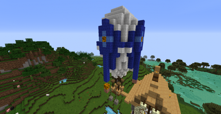 Hot-Air Balloons with Tower Minecraft Map