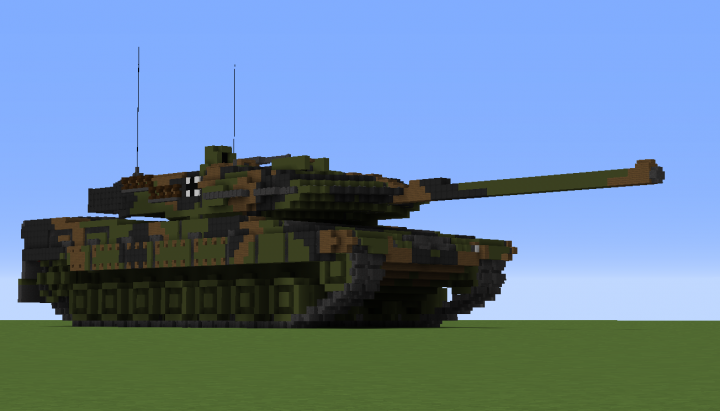 Leopard2 a6 10:1 scale tank Minecraft Map