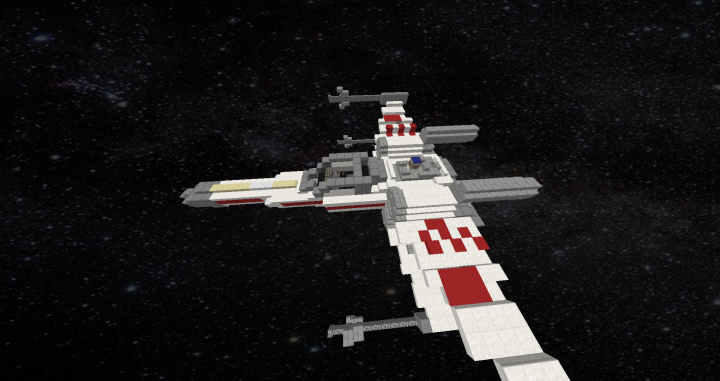 Star Wars T-65 X-Wing Starfighter Minecraft Map