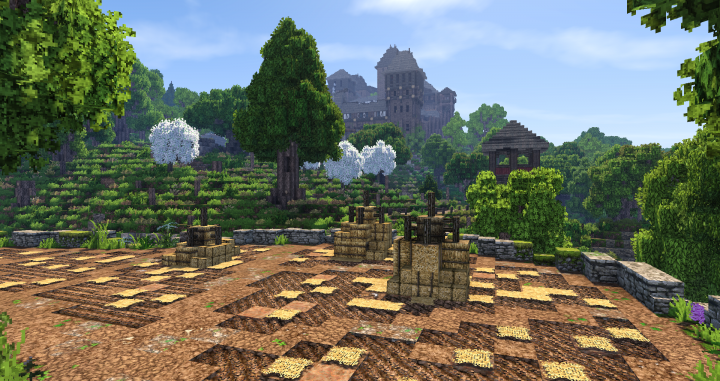 The Witcher 3 inspired Village w/ Castle [Conquest Reforged] Minecraft Map