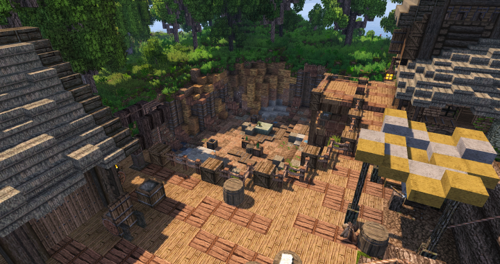 The Witcher 3 inspired Village w/ Castle [Conquest Reforged] Minecraft Map