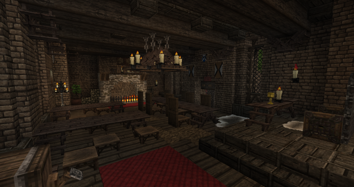 The Witcher 3 inspired Village w/ Castle [Conquest Reforged] Minecraft Map