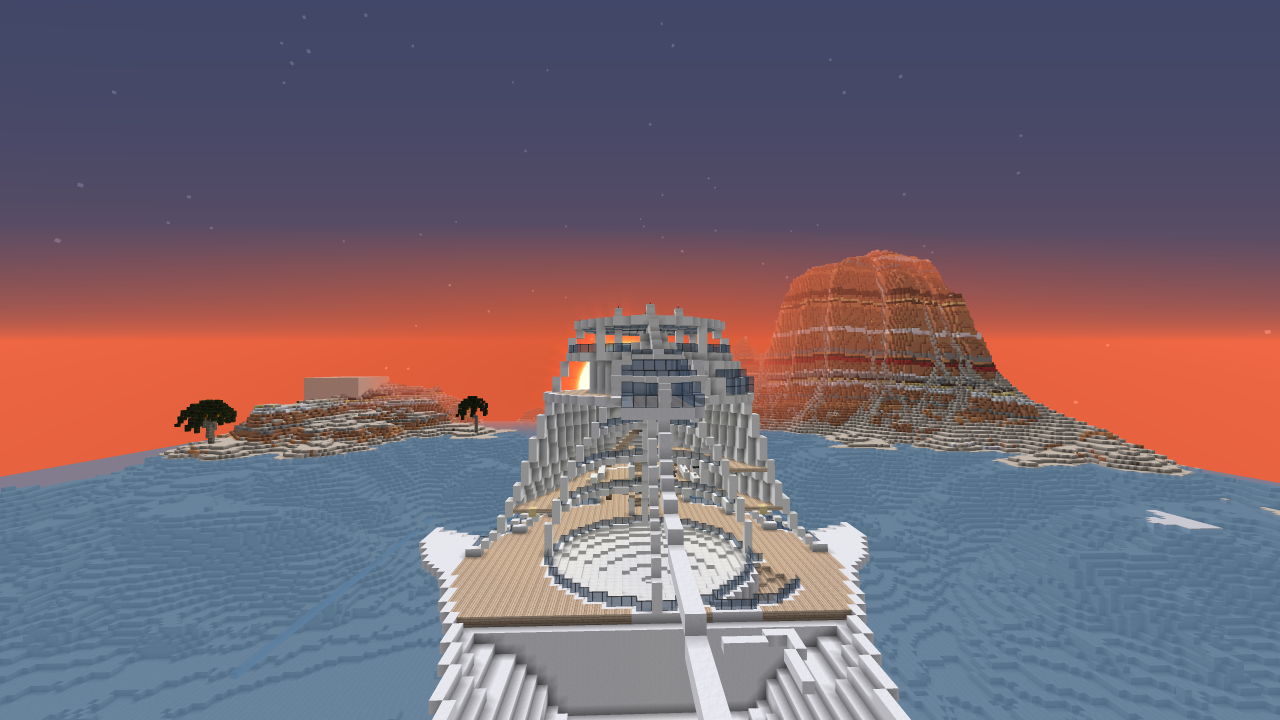 X-1 futuristic ship Minecraft Map