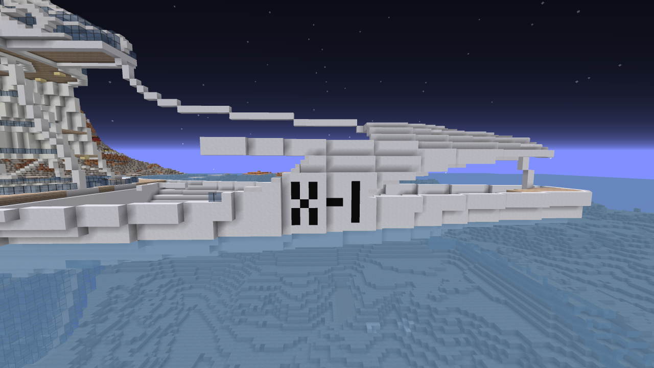 X-1 futuristic ship Minecraft Map