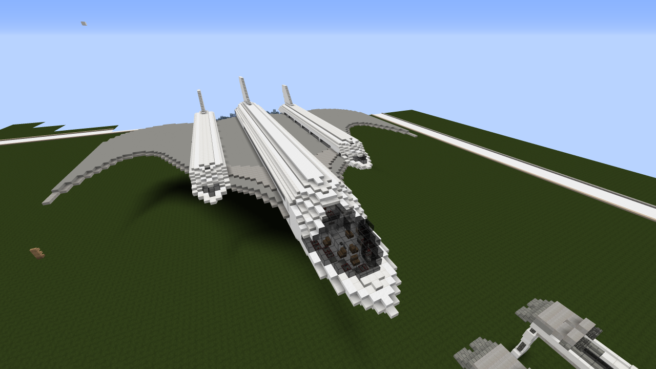 Dinger - 1000 futuristic plane Minecraft Map