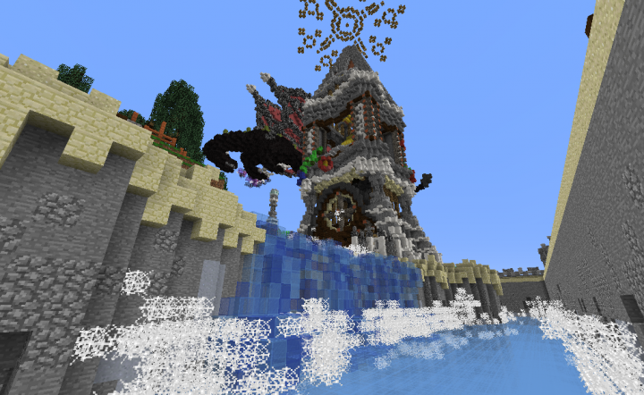 Fantasy Tower with dragon [PLOT BUILD WITH DOWNLOAD] Minecraft Map