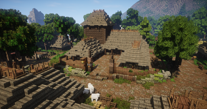 The Witcher 3 inspired Village w/ Castle [Conquest Reforged] Minecraft Map