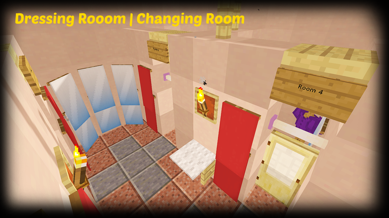 Minecraft - How To Make A Clothes Store Dressing Room | Changing Room ...