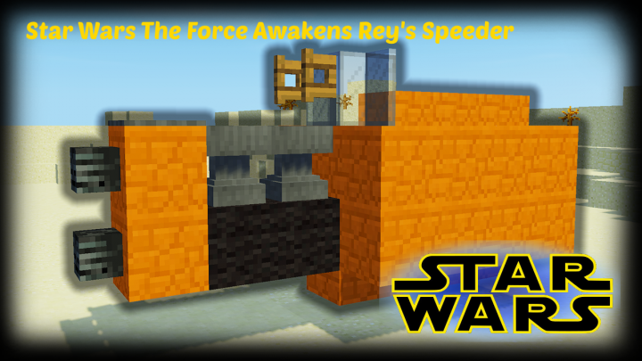 Minecraft - How To Make Rey's Speeder From Star Wars The Force Awakens ...