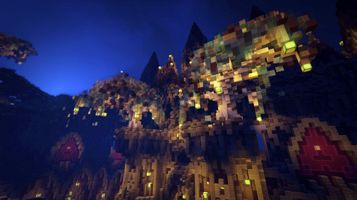 Glowing trees Minecraft Map