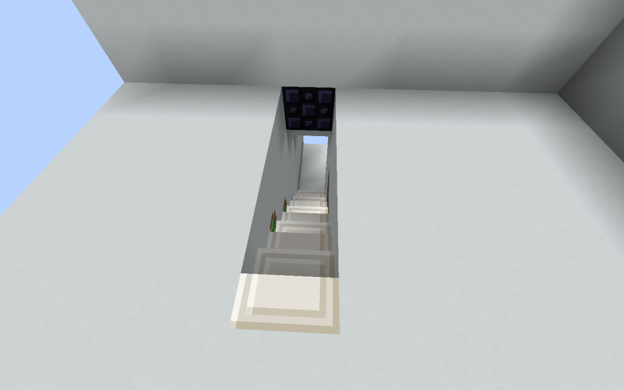 One wide flush hidden staircase Minecraft Map