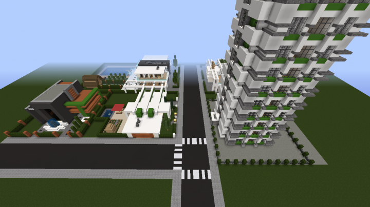 MODERN BUILD WORLD ! [WIP] Design Inspirations ! Minecraft Map