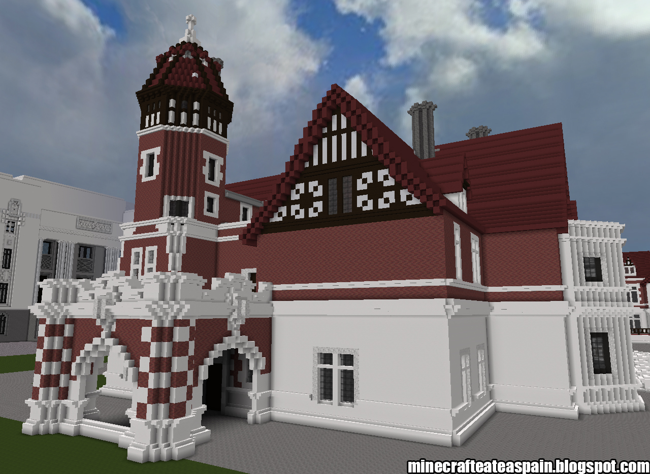 Replica Minecraft of the Palace of Miramar, San Sebastian, Basque ...