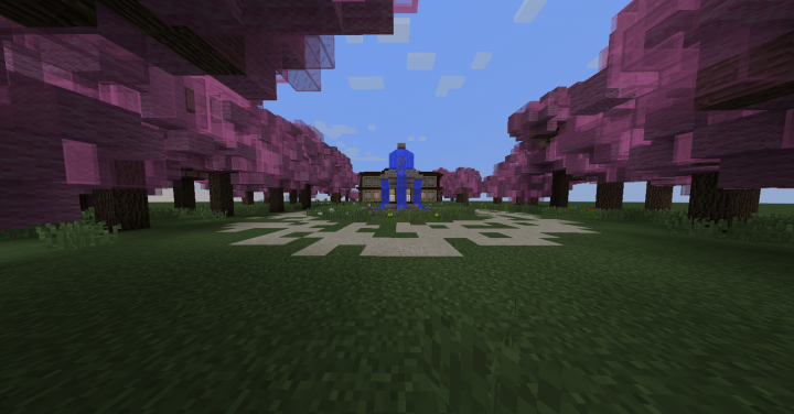 Basic House & Sakura Trees Minecraft Map