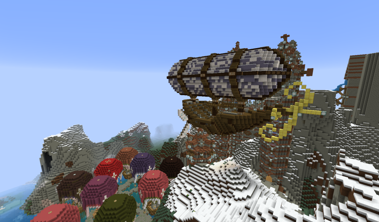 Modern Steampunk Spawn Minecraft Map