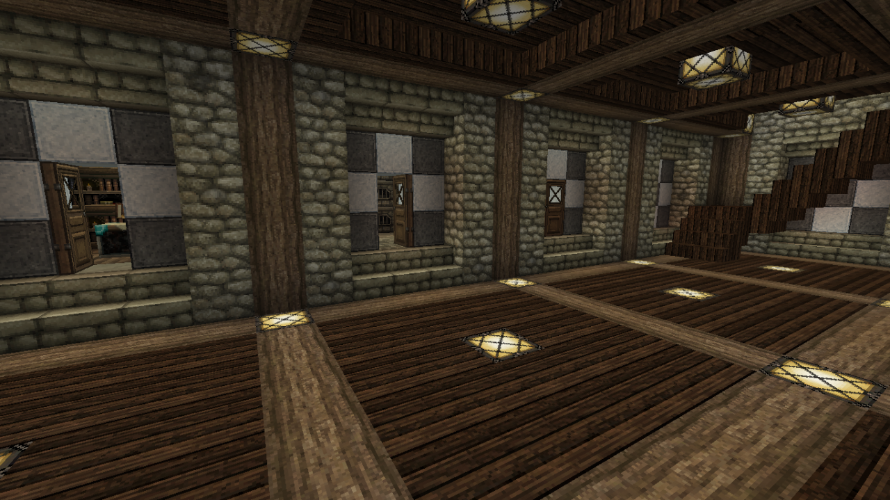 Survival Build - House with sorting system and flush piston doors ...