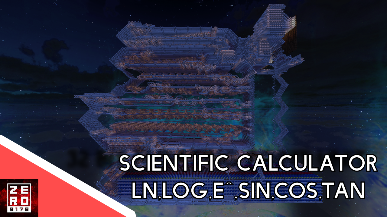 Minecraft Scientific Calculator: Ln, Log, e^, sin, cos, tan Minecraft Map
