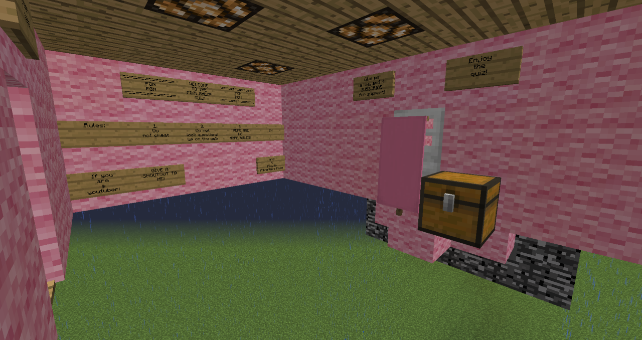Pink Sheep Quiz Minecraft Map