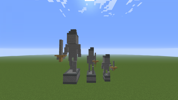 Stone Statues Big To Small Minecraft Map