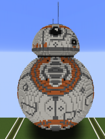 I built R2D2 and BB8 Minecraft Map