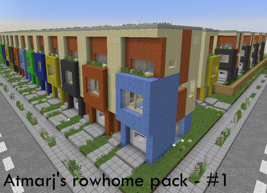 Row house pack 1 (28 variations as schematics!) Minecraft Map