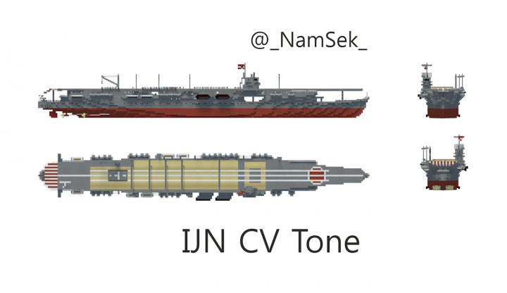 IJN CVL Tone (1943) Minecraft Map