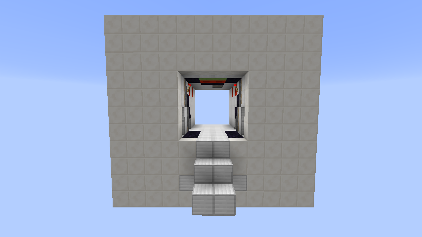 4x4 flush piston door with staircase Minecraft Map