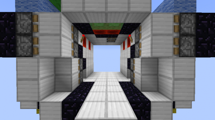 4x4 flush piston door with staircase Minecraft Map