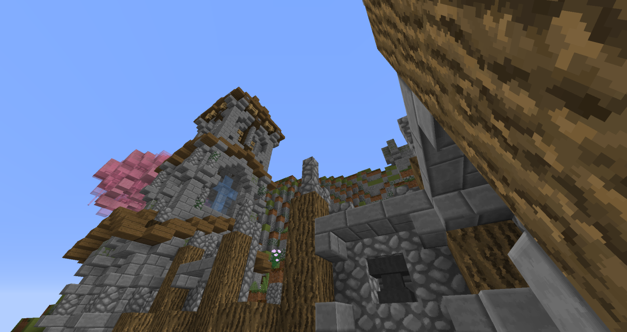 Floating island: Medieval fallen Temple Minecraft Map