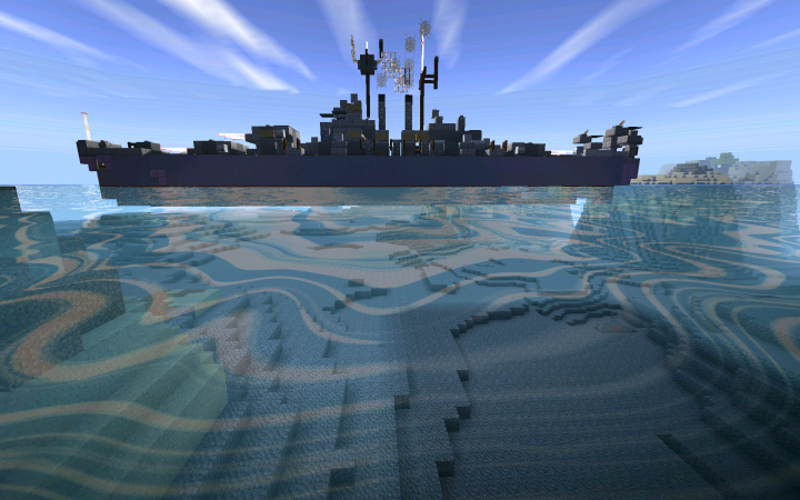 Mini (1:5) Baltimore-Class Heavy Cruiser Minecraft Map